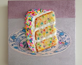 Pink Funfetti Embroidered Cake made to Order - Etsy