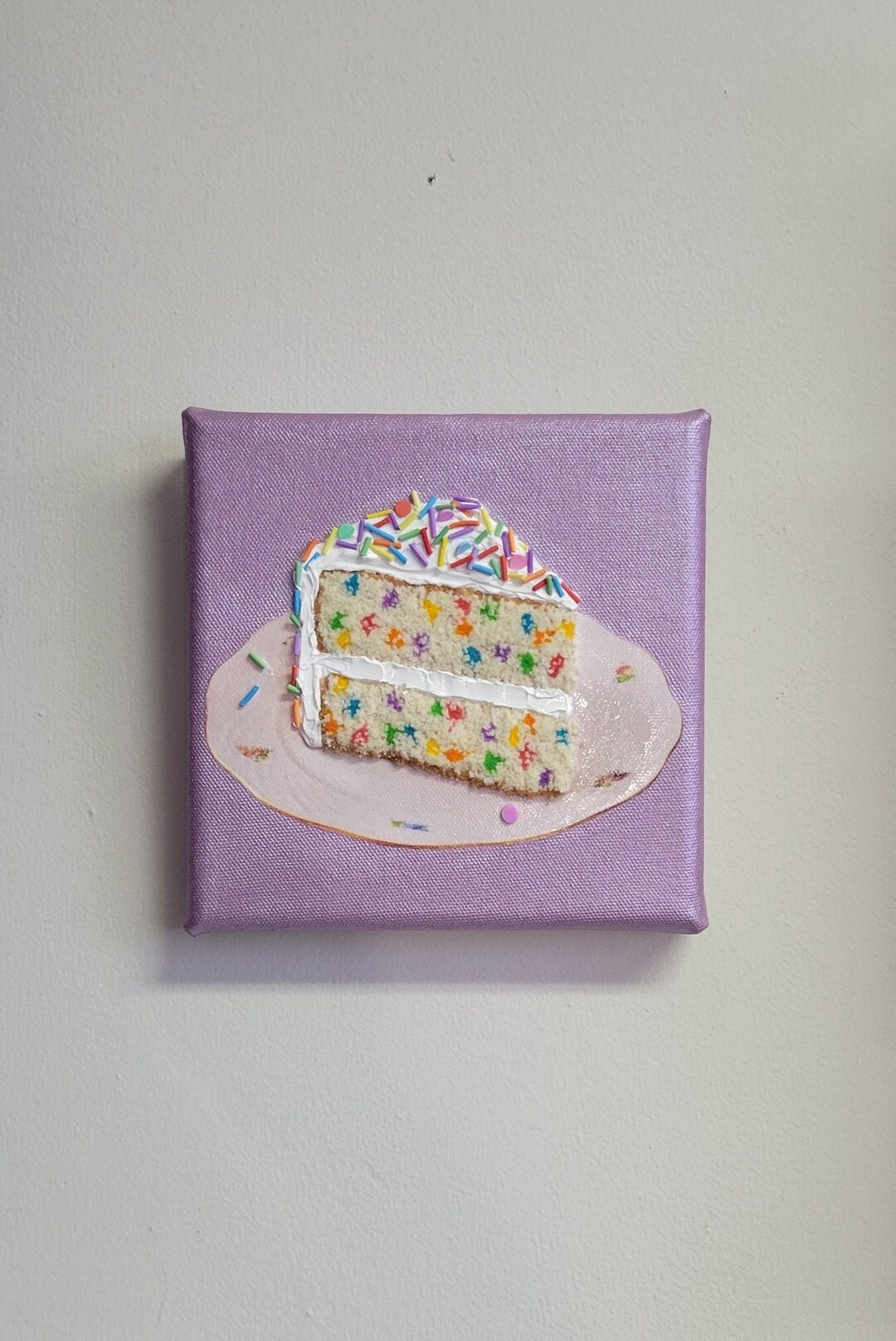Purple Funfetti Embroidered Cake - Etsy