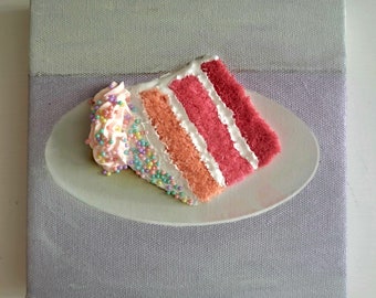 Pink Cake Slice - Etsy