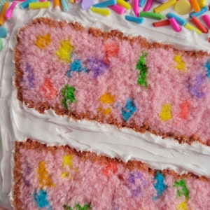 Pink Funfetti Embroidered Cake (made-to-order) - Etsy