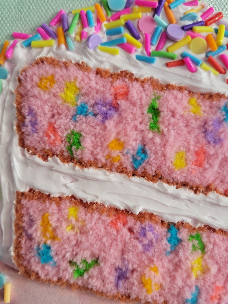 Pink Funfetti Embroidered Cake (made-to-order) - Etsy