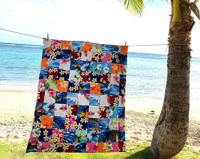 Hawaiian Quilt Blanket & Throw,handmade Patchwork Throw,hawaiian ...