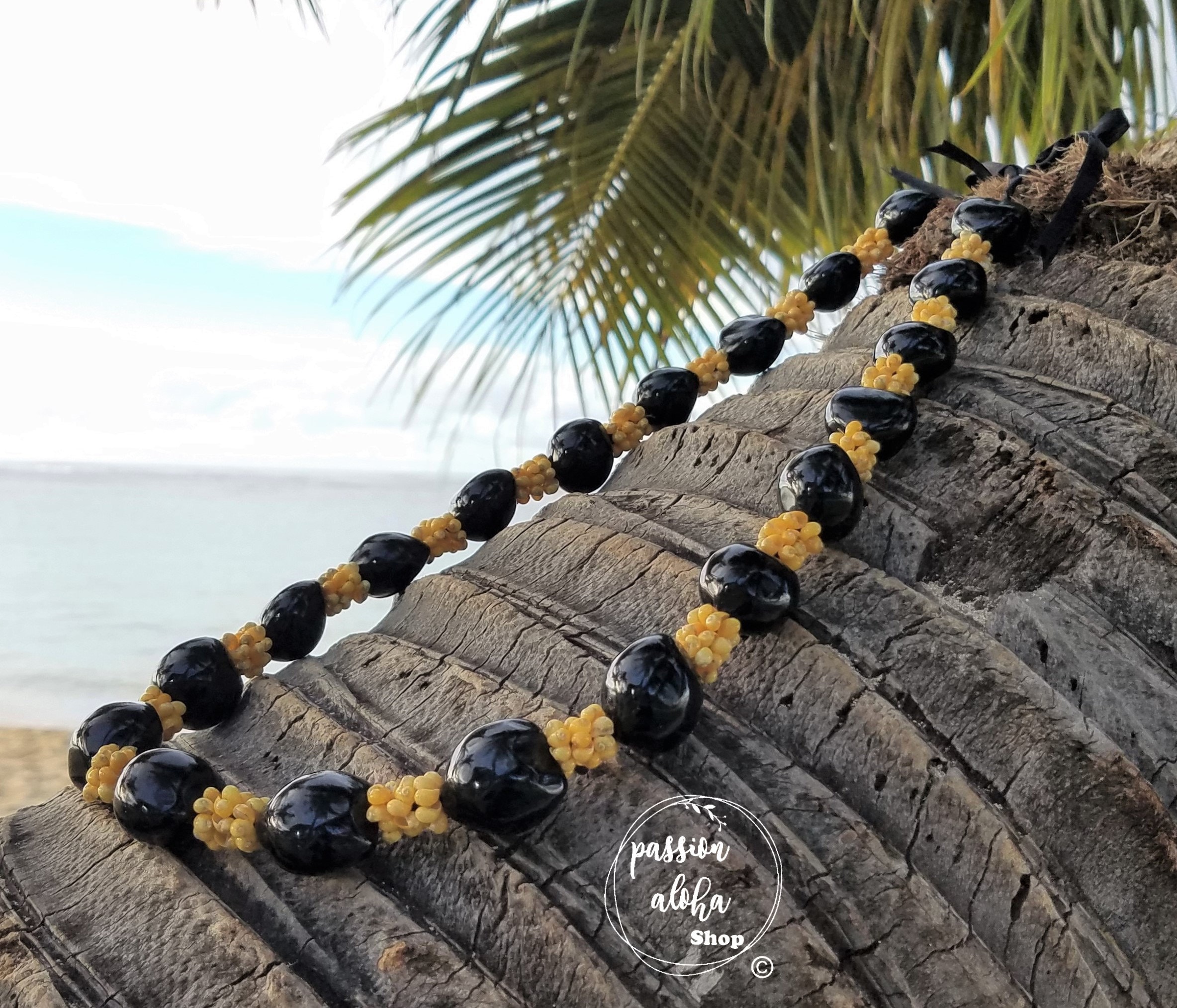Kukui Nut Seashells Lei Hawaiian Lei Wedding Lei Tribal | Etsy