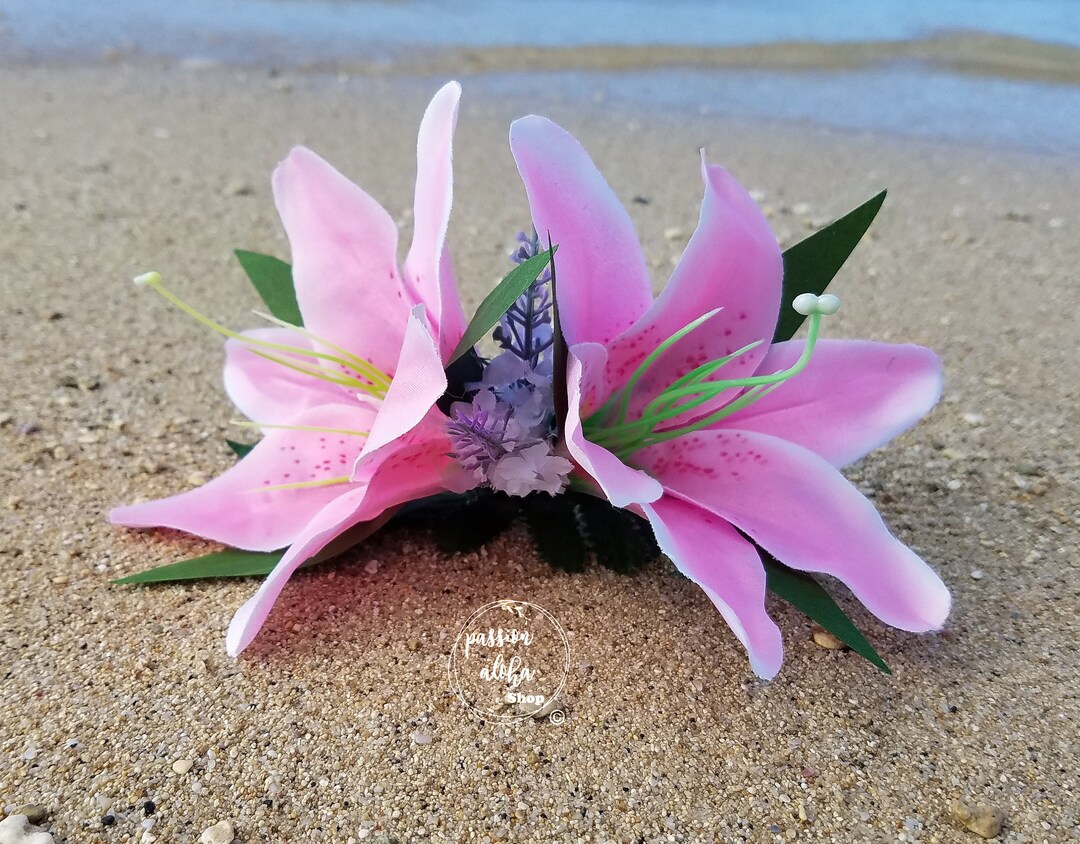 Tropical Hair Clip, Silk Flower Hair Clip, Hawaiian Flower Hair Clip ...
