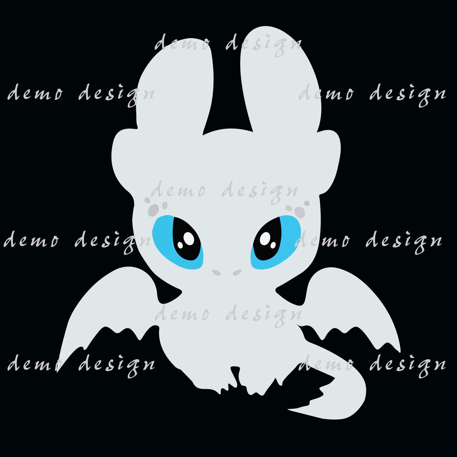 Light Fury SVG: Female Dragon Vector Cut Files (digital Download) - Etsy