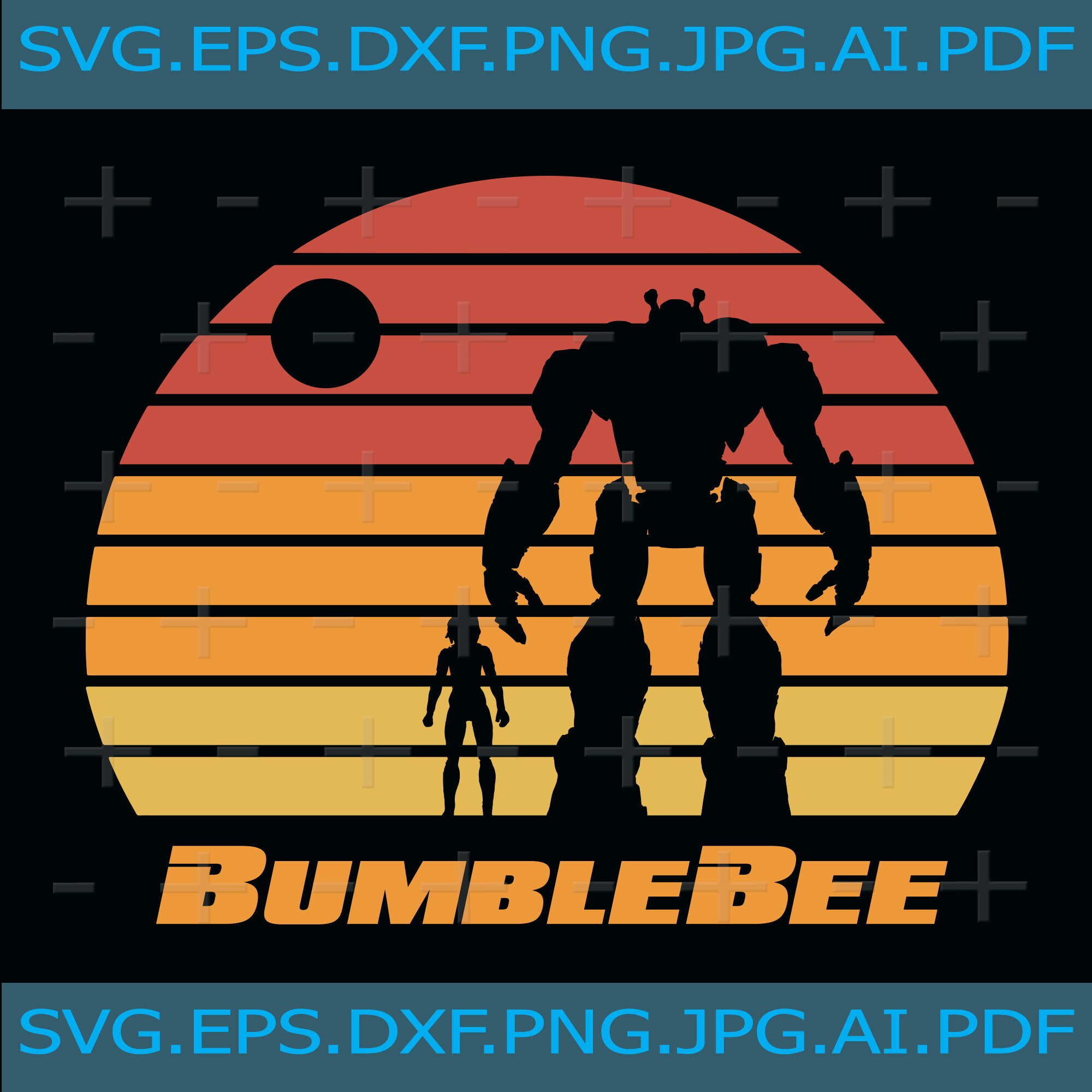 Bumblebee Robot Vector: Superhero Clipart (digital Files) - Etsy Australia