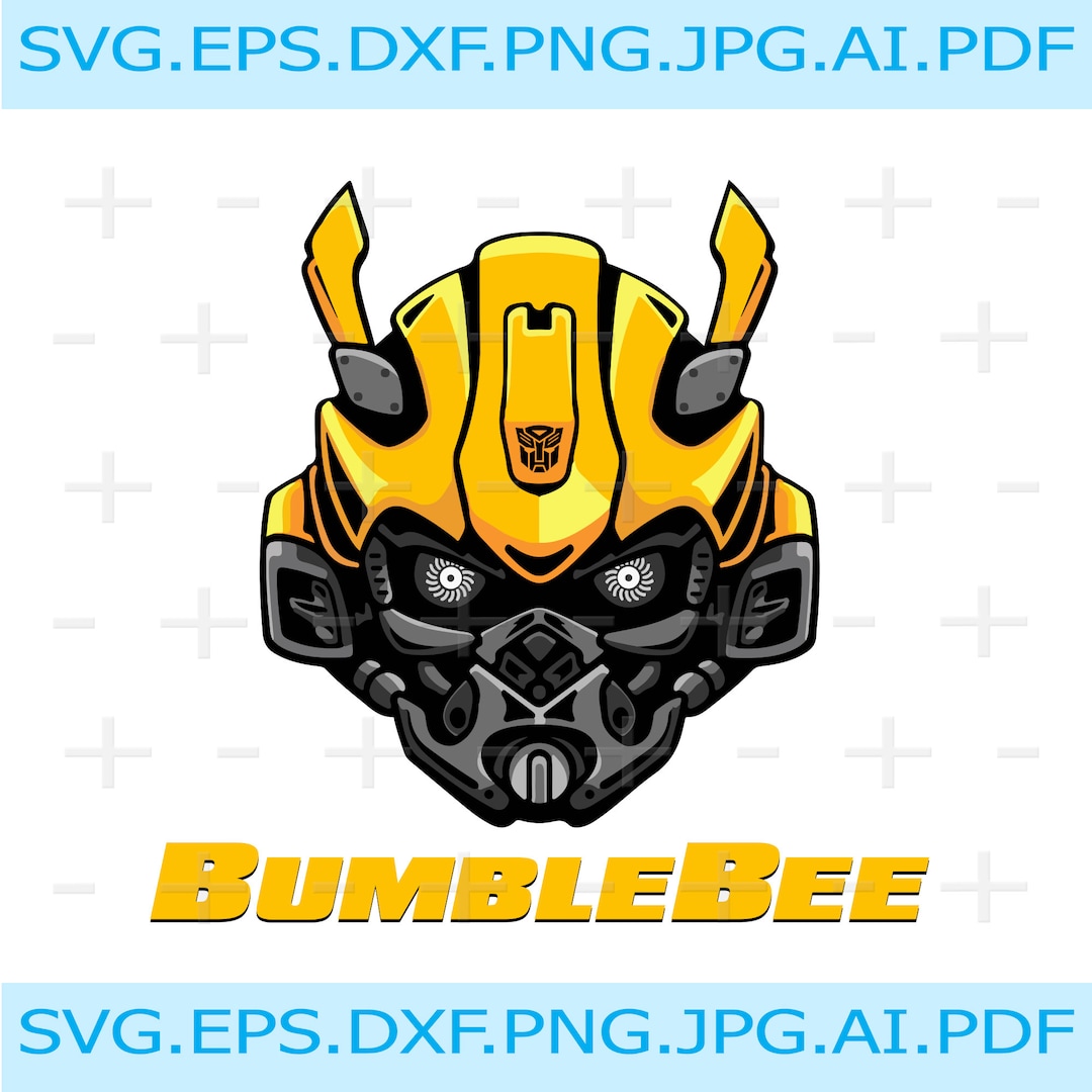 Bumblebee Transformer Face: Vector Clipart (digital Files) - Etsy