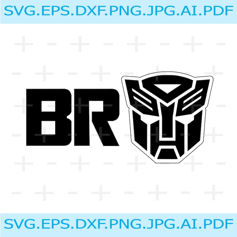 BRO Transformers Logo SVG | Robot Face Letter Design | Gaming & Movie ...