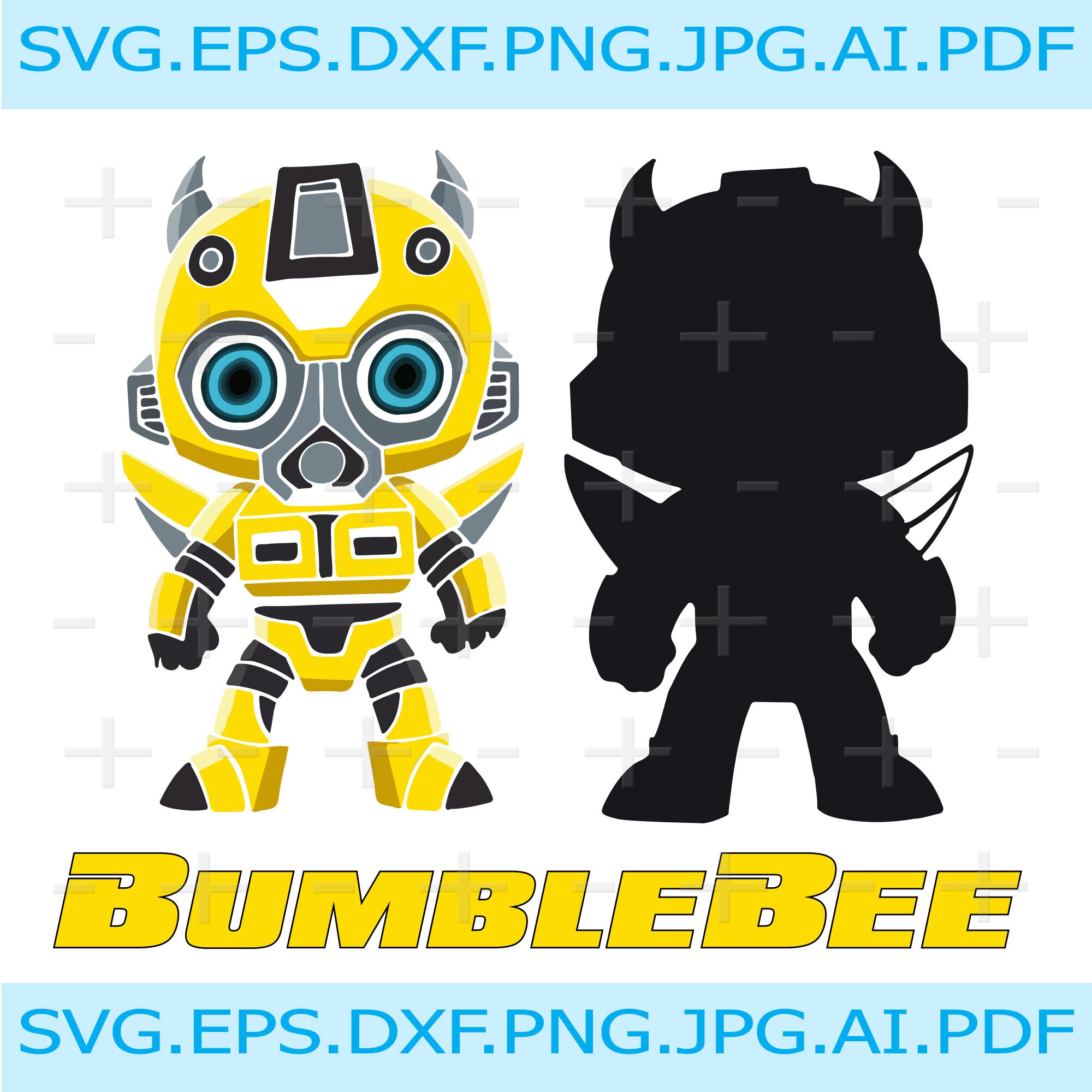 Bumblebee Robot Vector: Superhero Clipart (digital Files) - Etsy