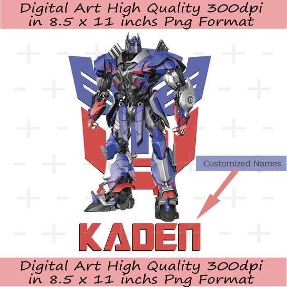 Optimus Prime Png With Custom Name - Etsy