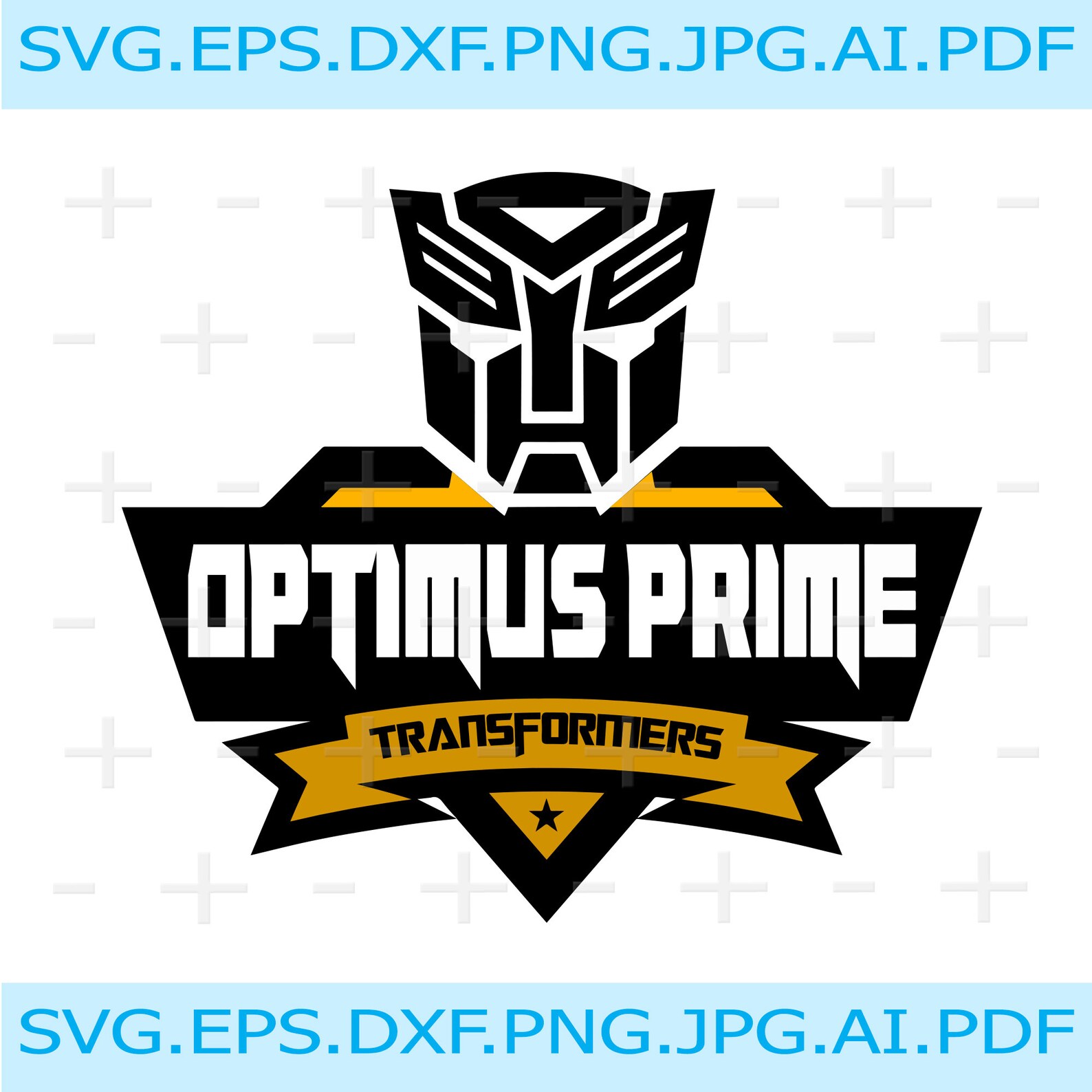 Optimus Prime SVG Vector: Transformers Autobot Clipart (digital Files ...