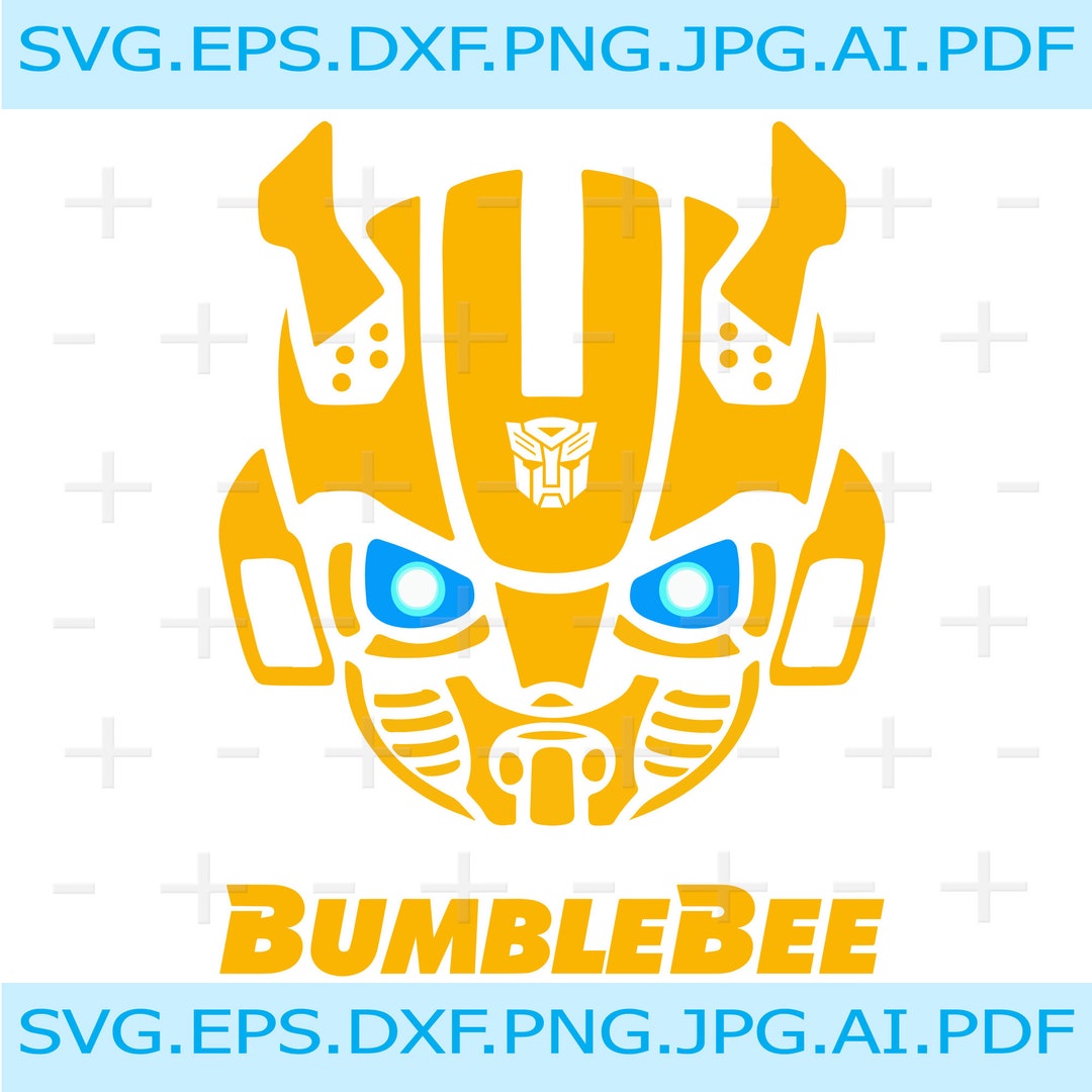 Bumblebee Face SVG: Robot Vector Clipart (digital Files) - Etsy
