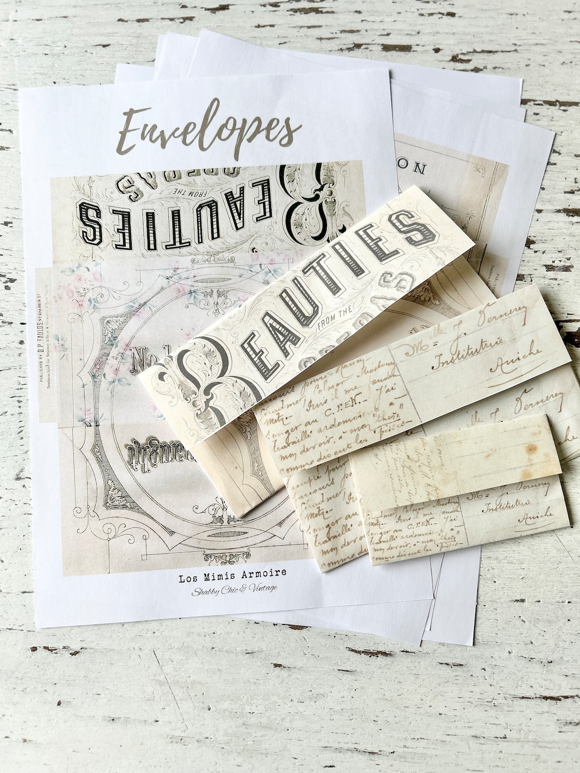 Vintage French Envelopes Digital Download printable - Etsy