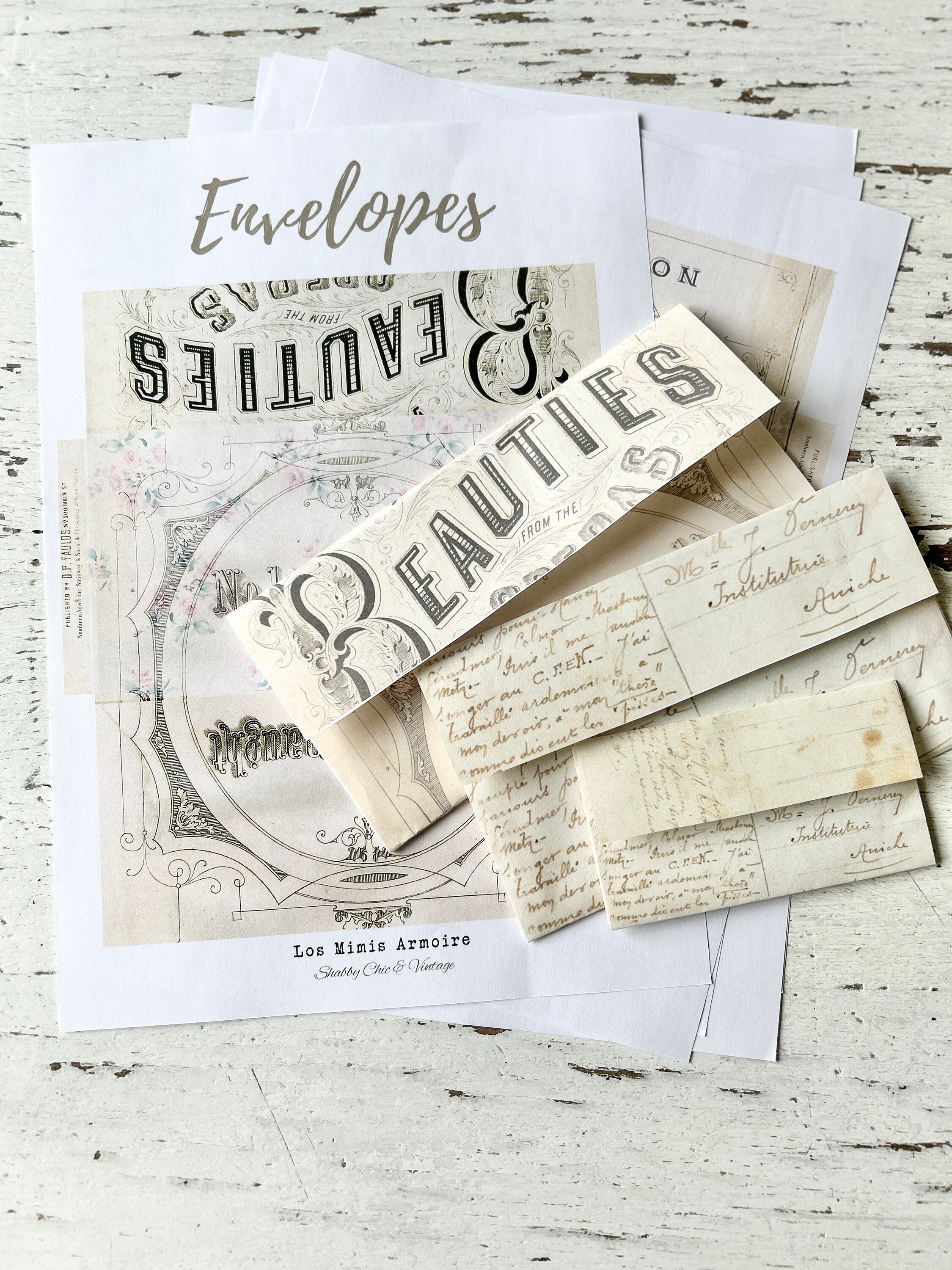 Vintage French Envelopes Digital Download printable - Etsy