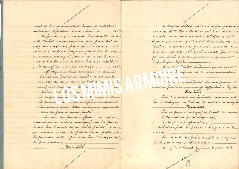 Vintage French Documents 1929 to Download and Print Digital Download - Etsy