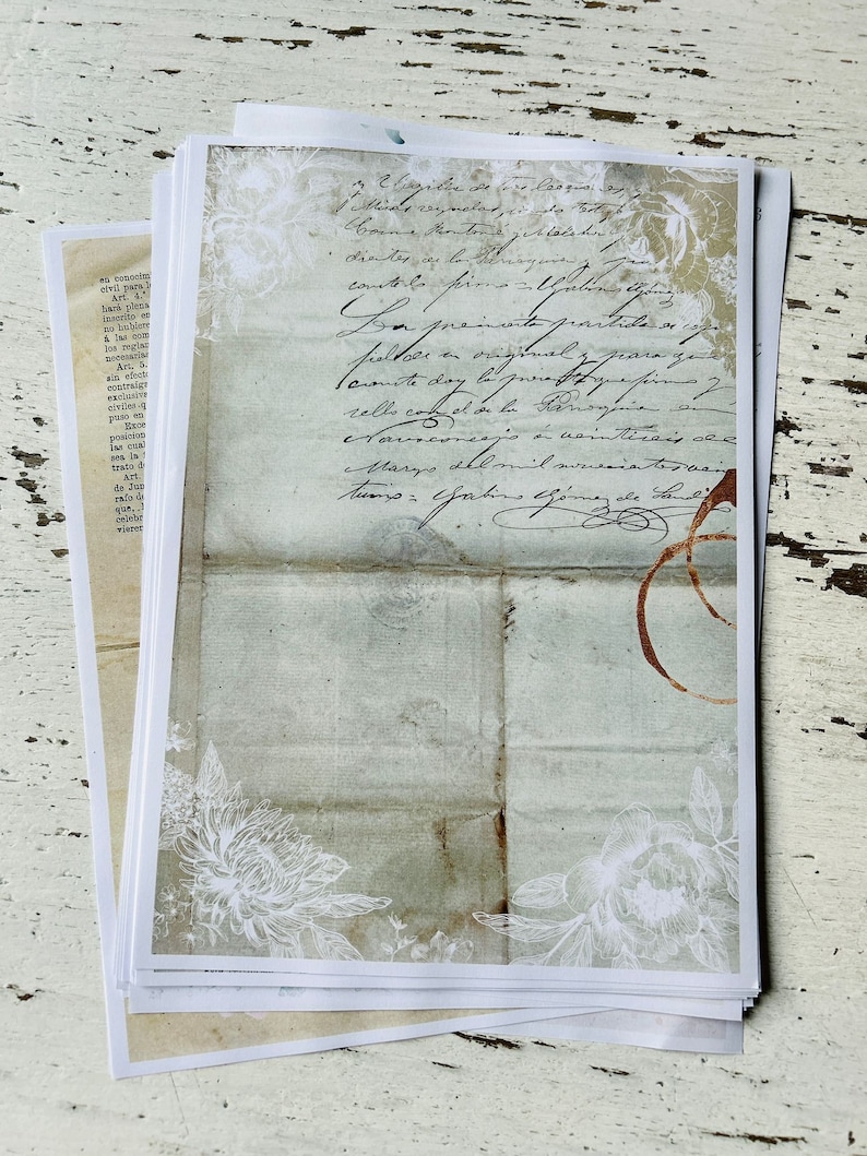 Documents of Yesteryear- Digital Download Printable - Etsy