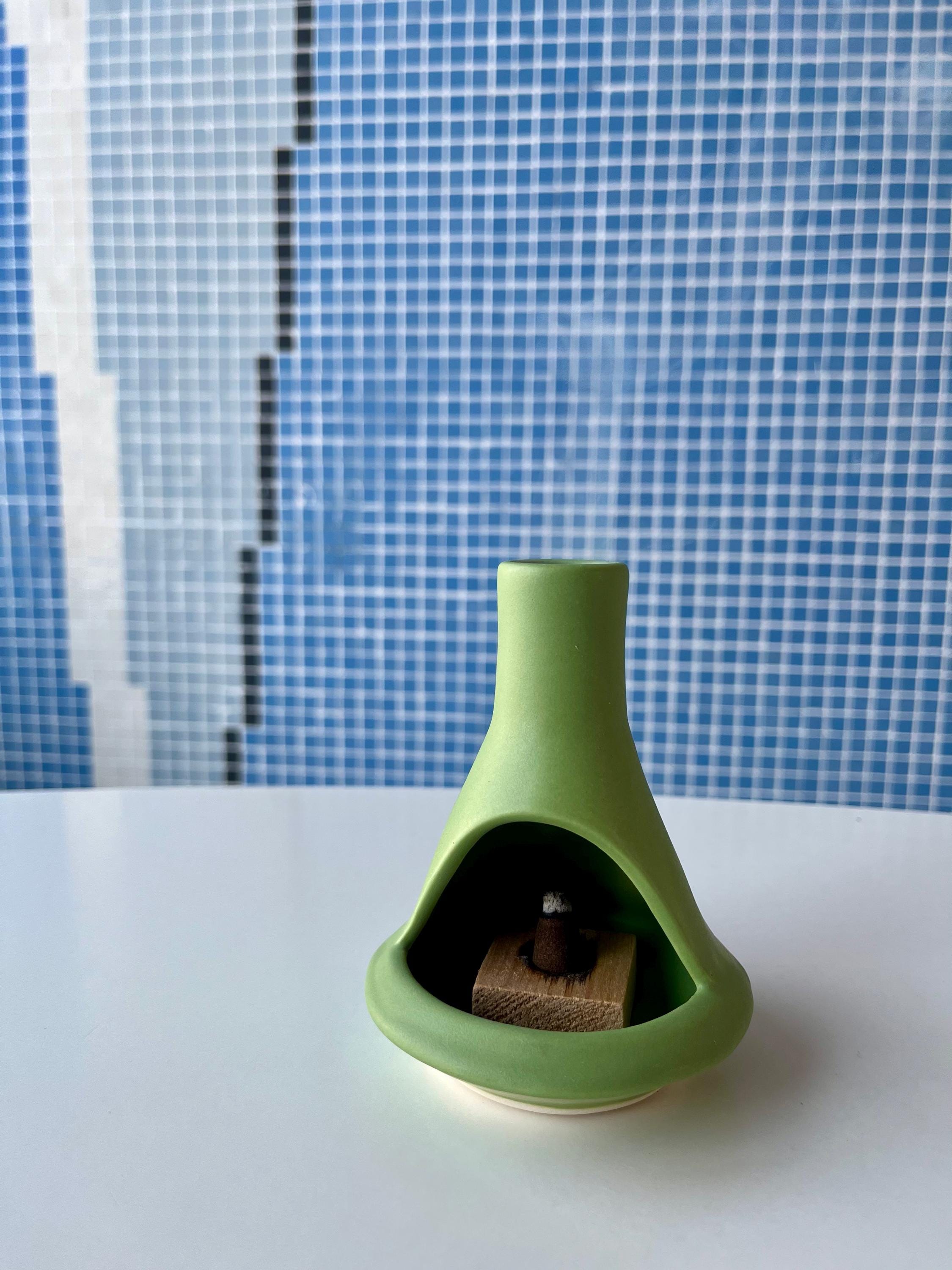 Mid-century Modern Incense Chiminea Palo Santo Burner Candle Holder ...