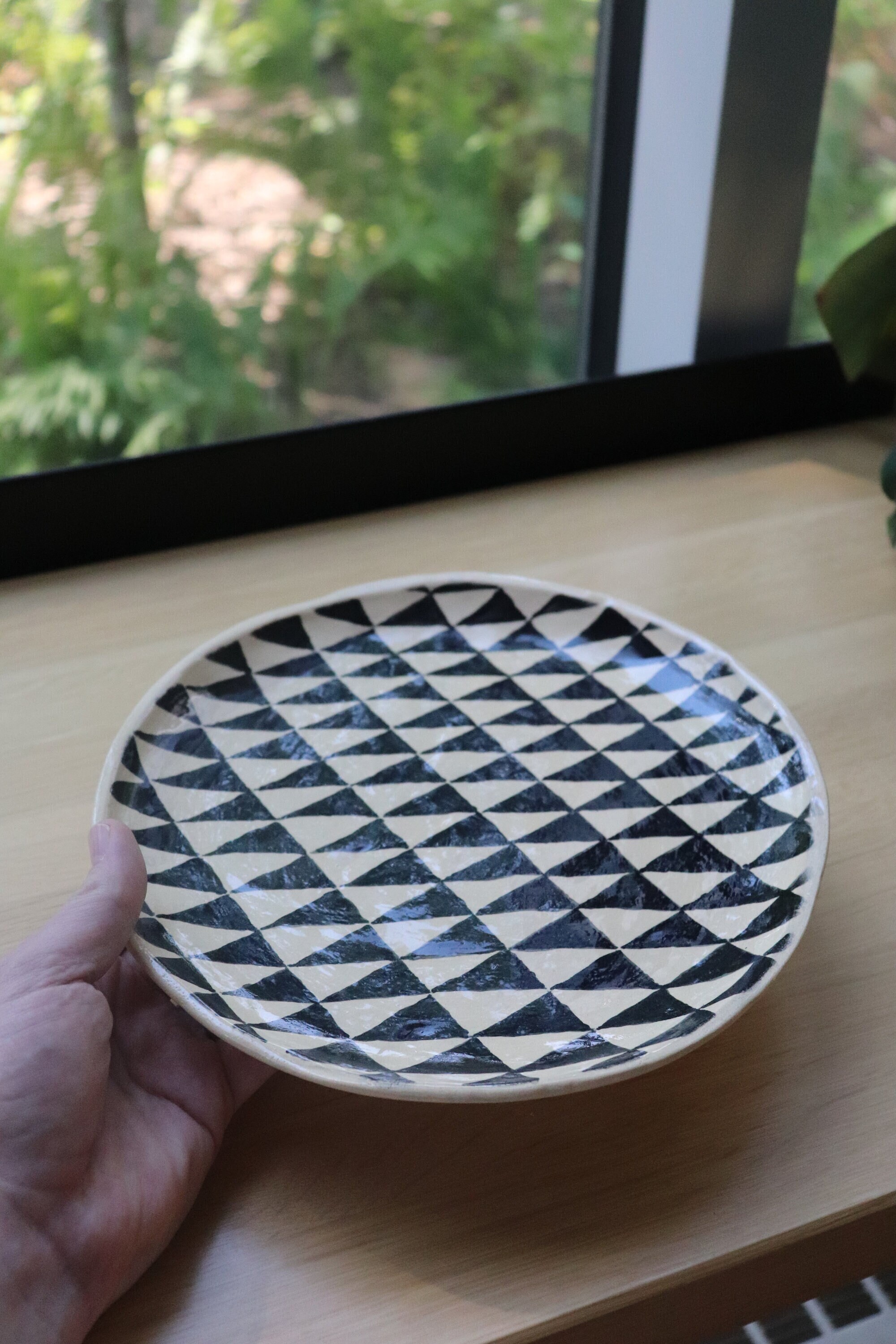 Mid Century Modern/handmade Ceramic Dinner Plate/ Serving - Etsy