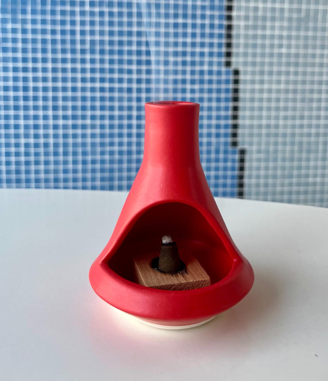 Mid-century Modern Chiminea Incense Burner: Handmade Ceramic Candle ...