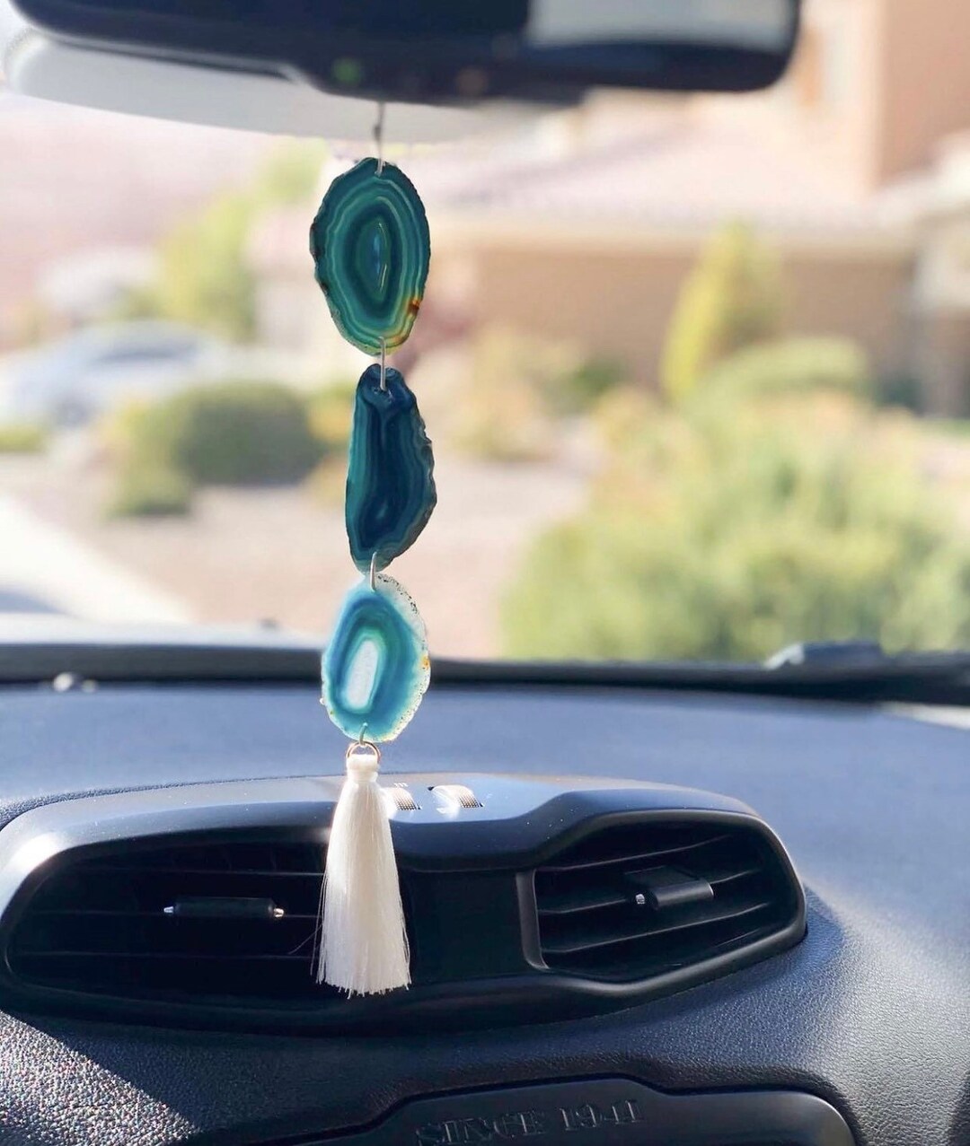 Car Tassel Hanger | Agate Crystal Garland - Etsy