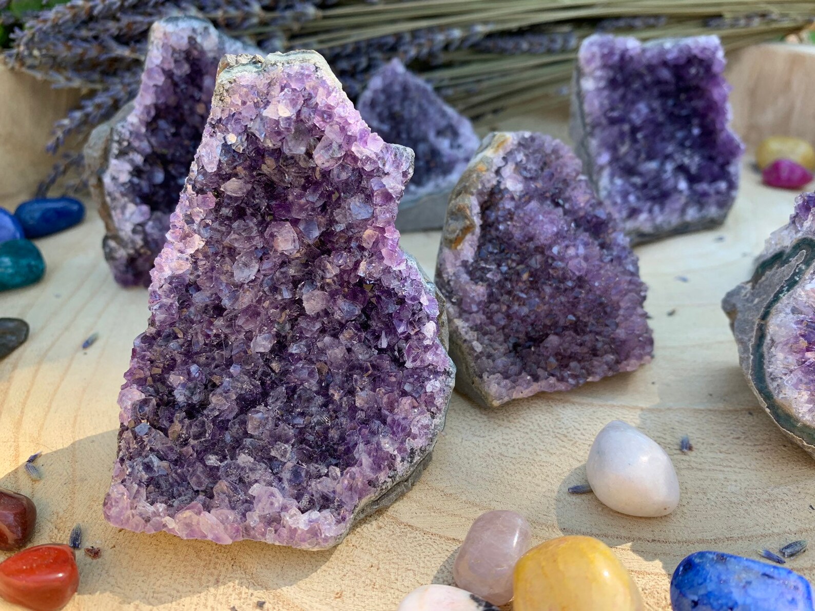 MINI Raw Amethyst Base Great Gift | Etsy