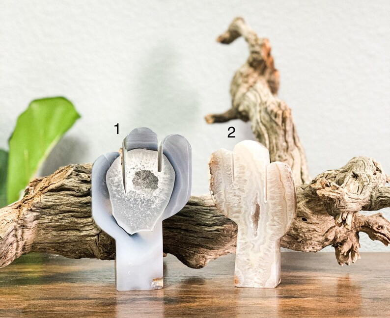 Agate + Geode Cactus Accent Piece - Etsy