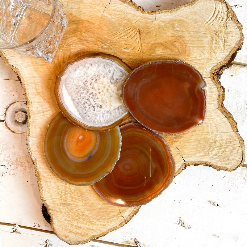 Agate Slice Coasters - Etsy