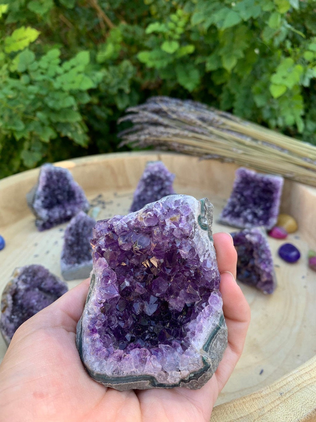 MINI Raw Amethyst Base | Great Gift - Etsy