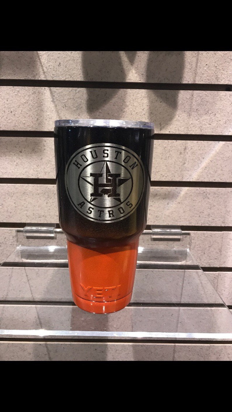 Custom Stainless Steel YETI / Ozark Houston Astros Tumbler Powder ...