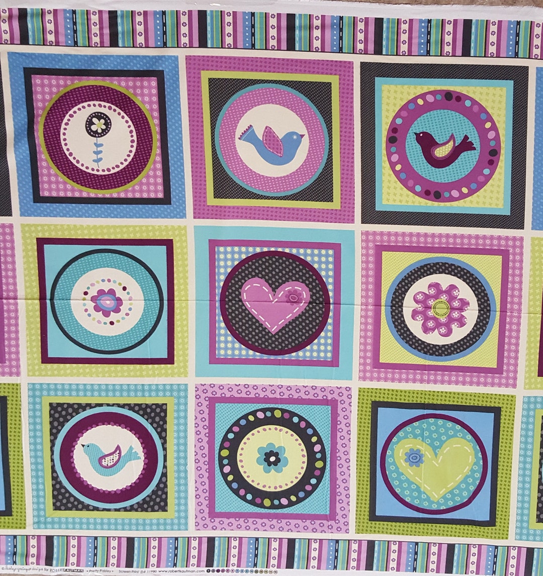 Pretty Paisley PANEL Flannel Fabric - Etsy