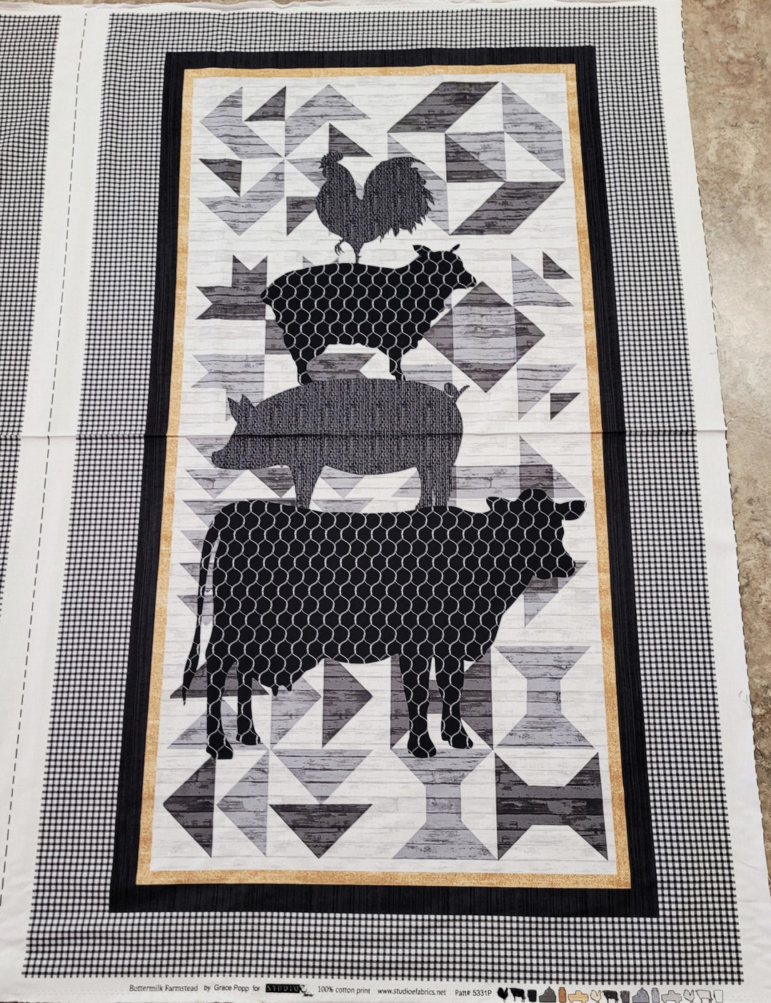 Buttermilk Farmstead PANEL 100% Cotton Fabric - Etsy