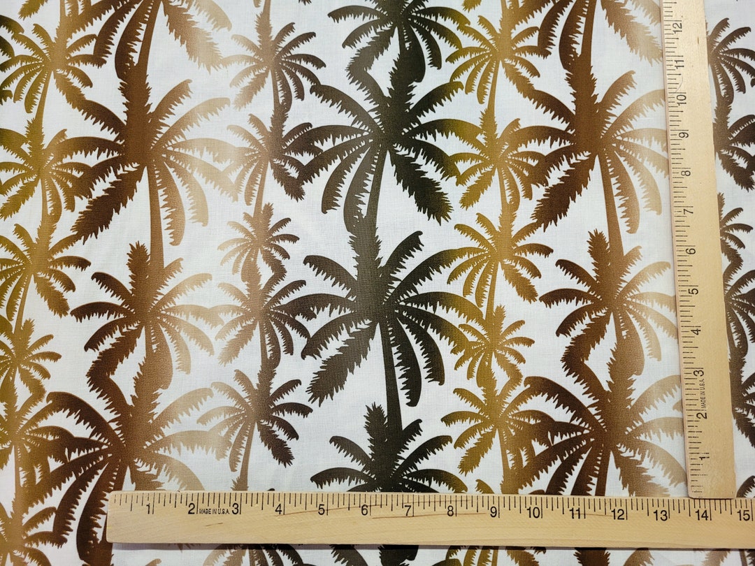 Surf's up Rainbow Palm the Camo Effect 100% Cotton Fabric - by the Yard ...