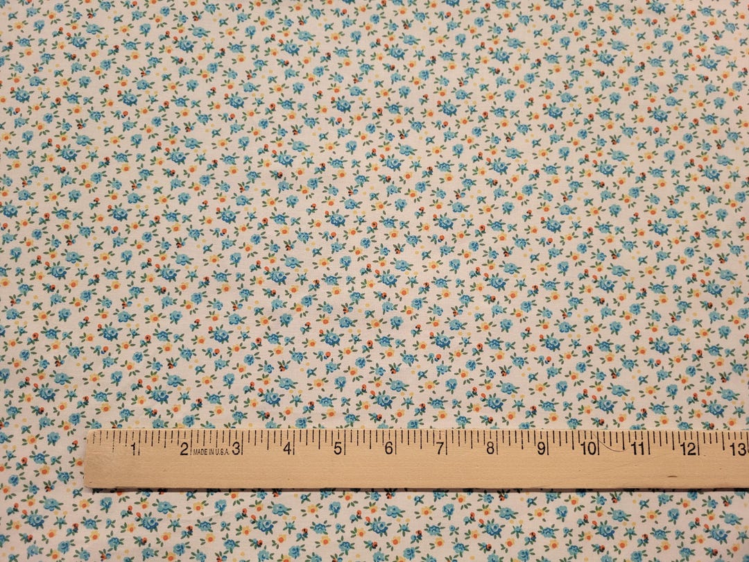 Calico Floral Print 100% Cotton Fabric - 2 Yard Piece - Etsy