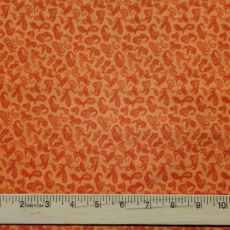 Orange Print Fabric - Etsy