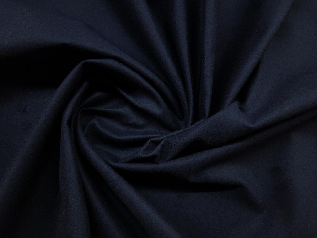 Navy Single Napped Flannel - by the Yard - Etsy