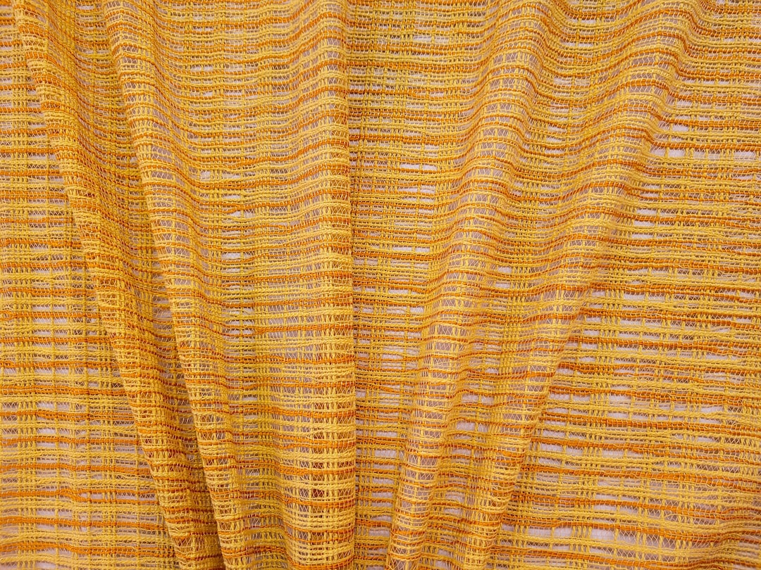 Vintage Drapery Gold & Orange Open Weave Stripe Fabric - by the Yard - Etsy