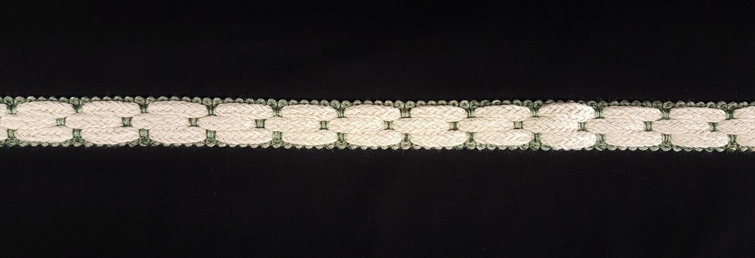 7/8" Braided Trim - Sage & Cream - 5 Yards - Etsy