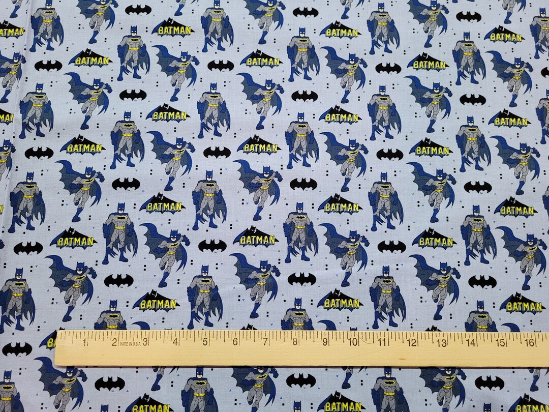 Batman Print 100% Cotton Fabric - by the Yard - Etsy