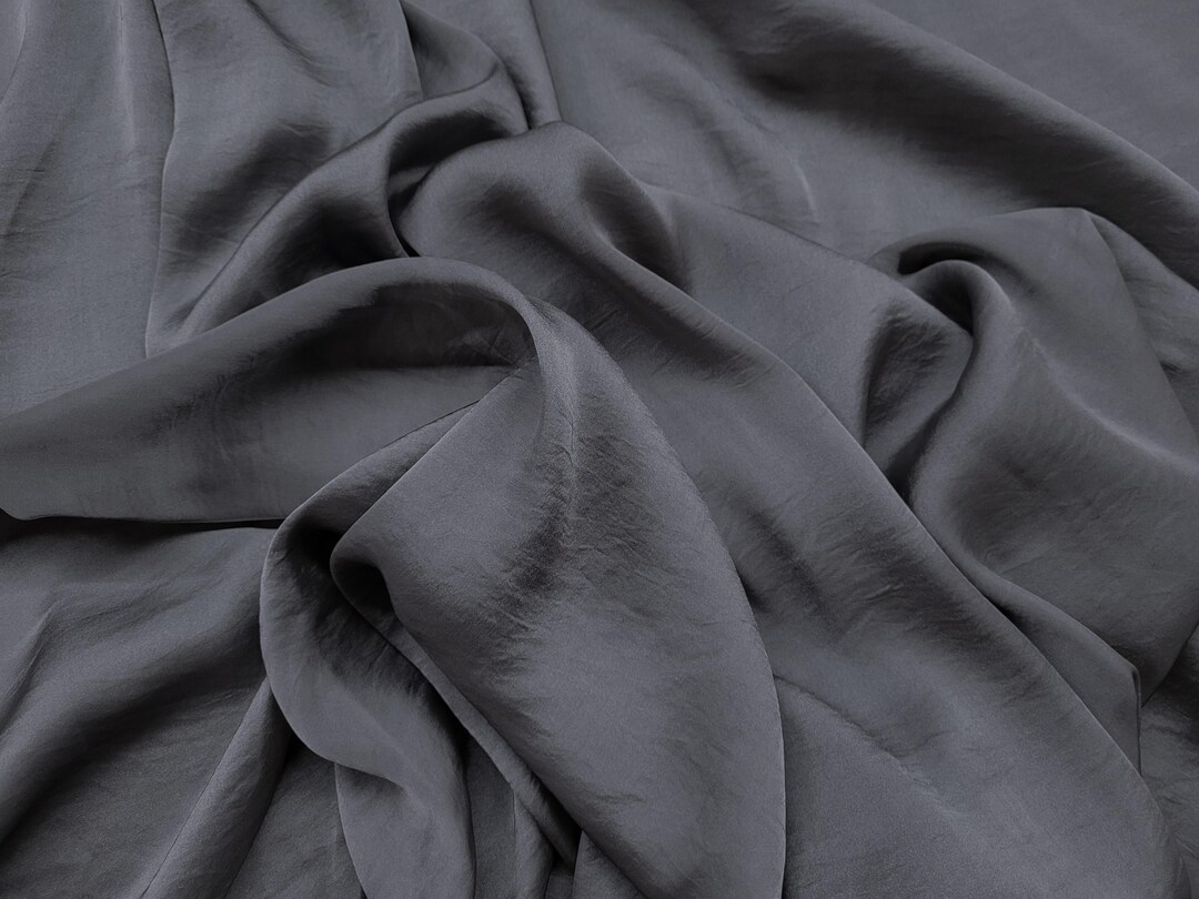 Gray Crinkle Polyester Fabric - by the Yard - Etsy