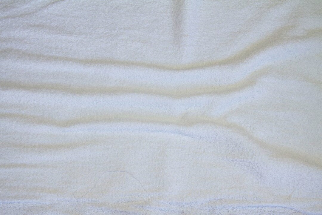 White Terry Cloth Fabric 7/8 Yard Piece - Etsy
