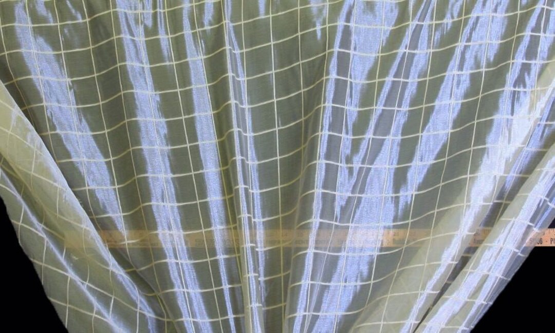 Discount Fabric SHEER Creme Window Pane Drapery - by the Yard - Etsy