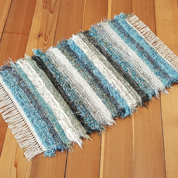 Teal Rag Rug - Etsy