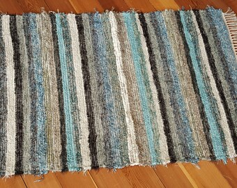 Teal Rag Rug - Etsy