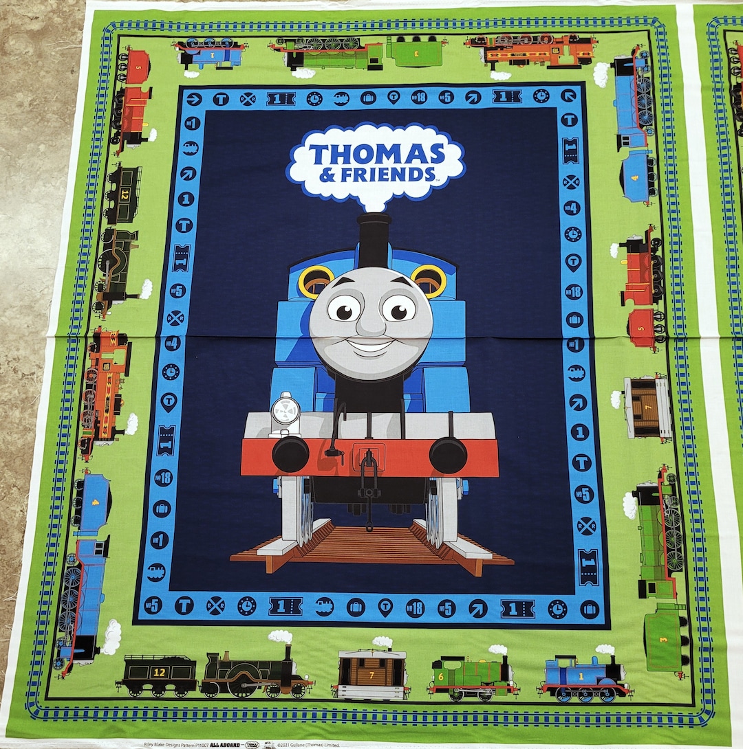 All Aboard Thomas & Friends PANEL 100% Cotton Fabric - Etsy