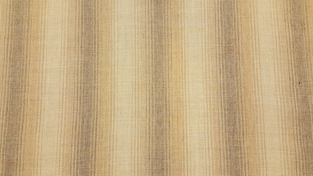 Discount Fabric OPEN WEAVE DRAPERY Taupe, Cream & Light Gold Stripe - 5 ...