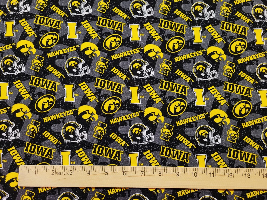 Iowa Hawkeyes Tone on Tone Print 100% Cotton Fabric - 3/4 Yard Piece - Etsy