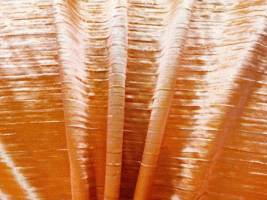 Vintage Drapery Light Orange Antique Satin Fabric - by the Yard - Etsy