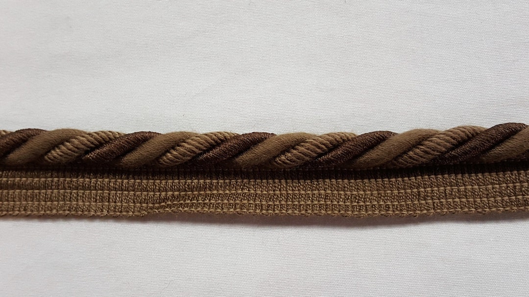 3/8" Taupe & Milk Chocolate Decorative Cord With Lip - Etsy