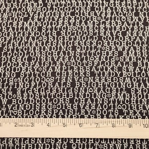 Word Play Print 100% Cotton Fabric - by the Yard - Etsy