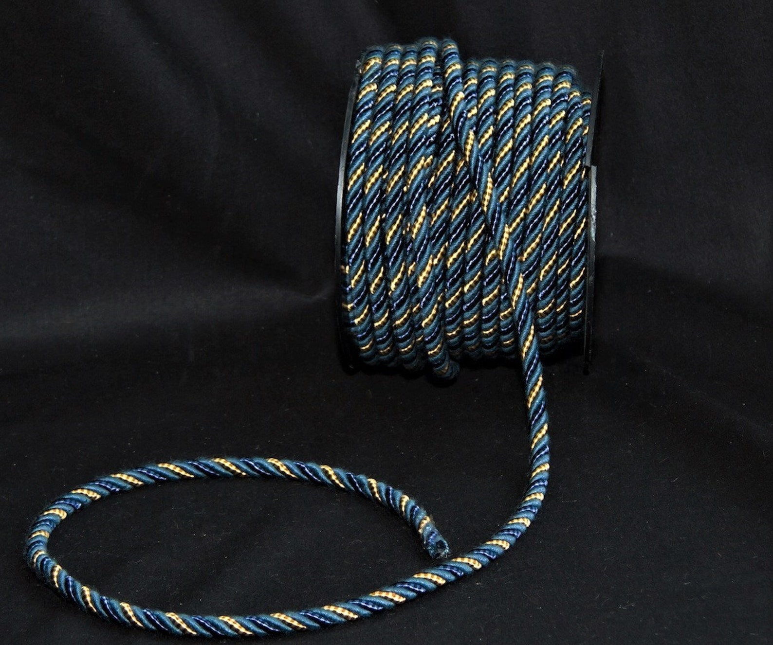 1/4" Teal Blue, Royal Blue & Gold Decorative Cording - 5 Yards - Etsy
